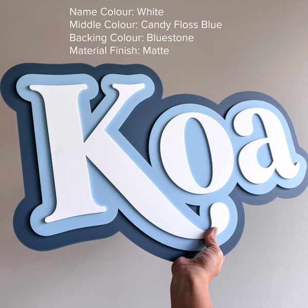 Triple Layer 3D Name Plaque – Battle and Co