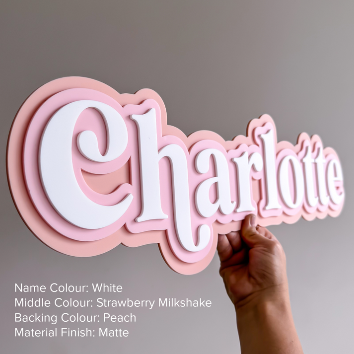 Triple Layer 3D Name Plaque – Battle and Co